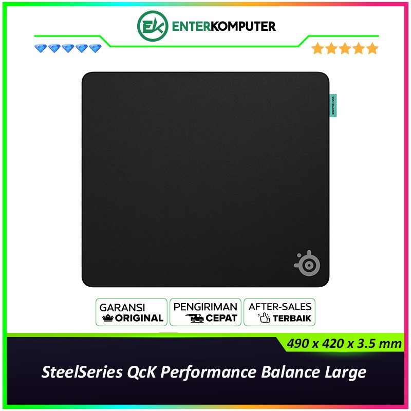 Jual SteelSeries QcK Performance Balance Large (490 x 420 x 3.5 mm ...