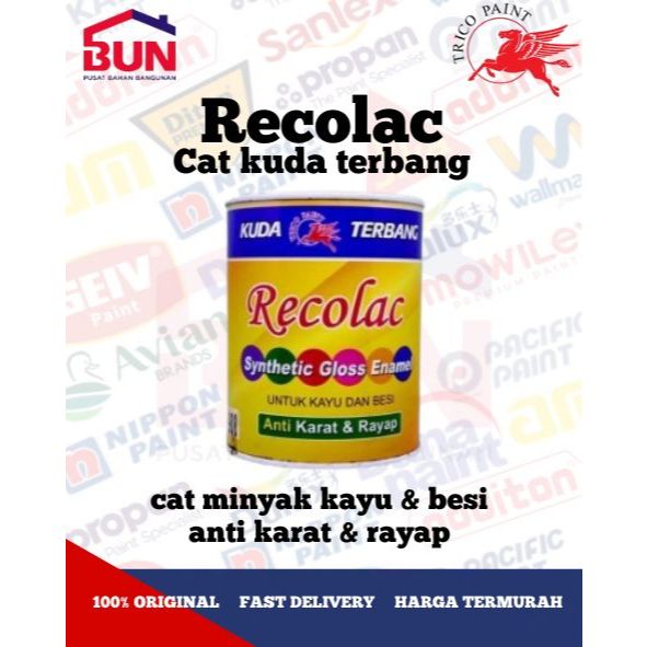 Jual CAT KAYU DAN BESI ANTI KARAT ANTI RAYAT RECOLAC KUDA TERBANG 1 KG ...