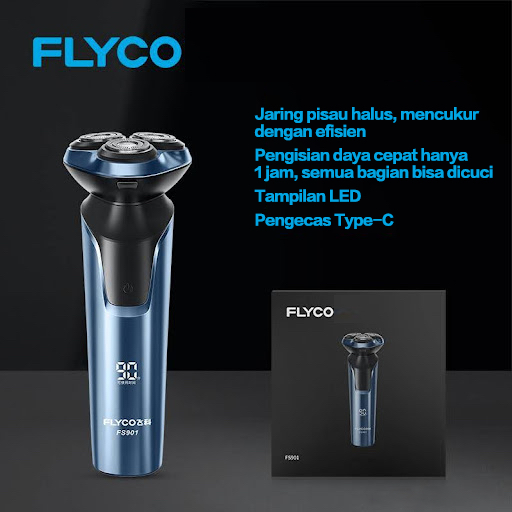 Jual 【Flyco】Smart Electric Shaver IPX7 Waterproof Alat Cukur Kumis/Jenggot Type-C Digital LED ...