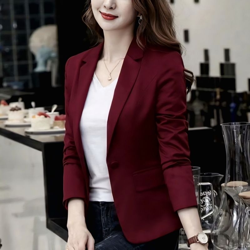 Jual Jas/blazer wanita merah / Jas wanita merah / putih / hitam / merah ...
