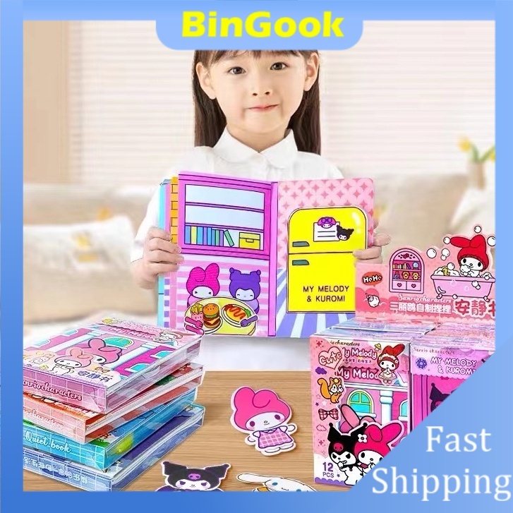 Jual Quiet Book Diy Mainan Sanrio Kuromi Cinnamoroll Mainan Edukasi ...