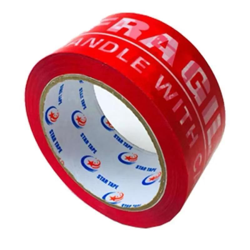 Jual { OMG } Tape Perekat FRAGILE / Lakban FRAGILE 72yard x 45mm Lakban ...