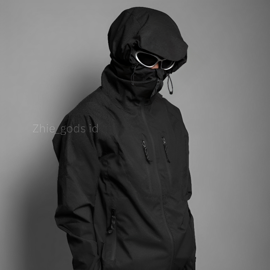 Jual ZhieGods - Outwear Jacket - Hurricane Black Jaket Gunung Gorpcore ...