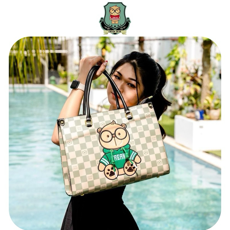 Jual Creambear Tas Kulit Tote Bag Original C12711 | Shopee Indonesia