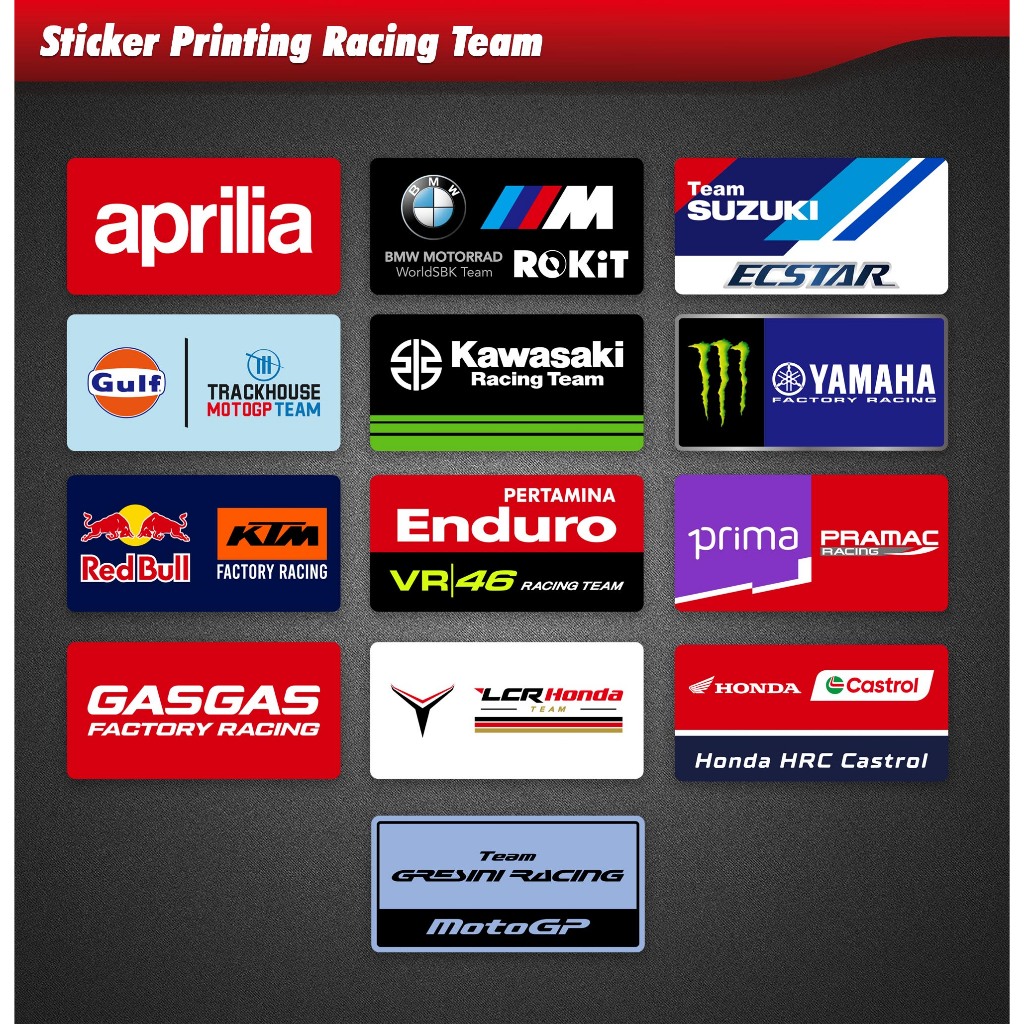 Jual Sticker Printing Racing Team | Shopee Indonesia