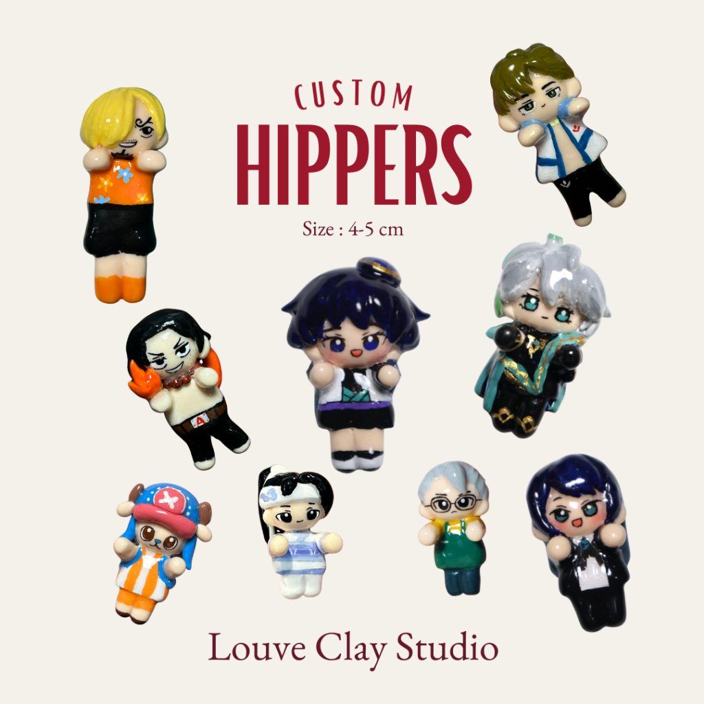 Jual Custom Clay Hippers[ Karakter Anime | Orang | Peliharaan| Hadiah ...