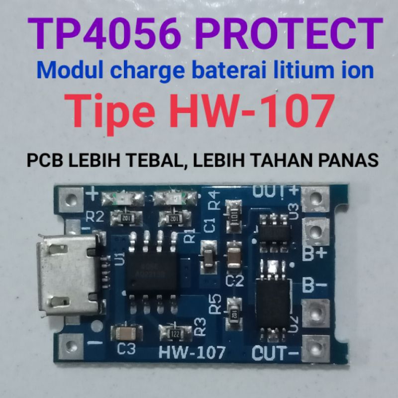 Jual TP4056 PROTECT HW-107 (PCB Tebal) | Shopee Indonesia