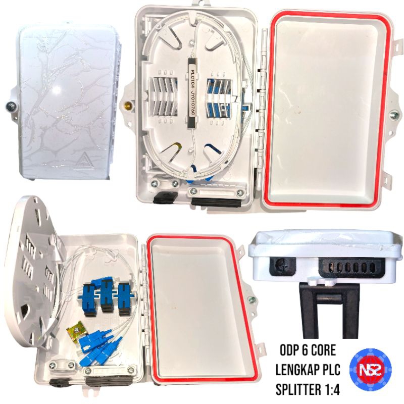 Jual odp 6 core lengkap passive splitter NS2 fiber optic / fat 6 core ...