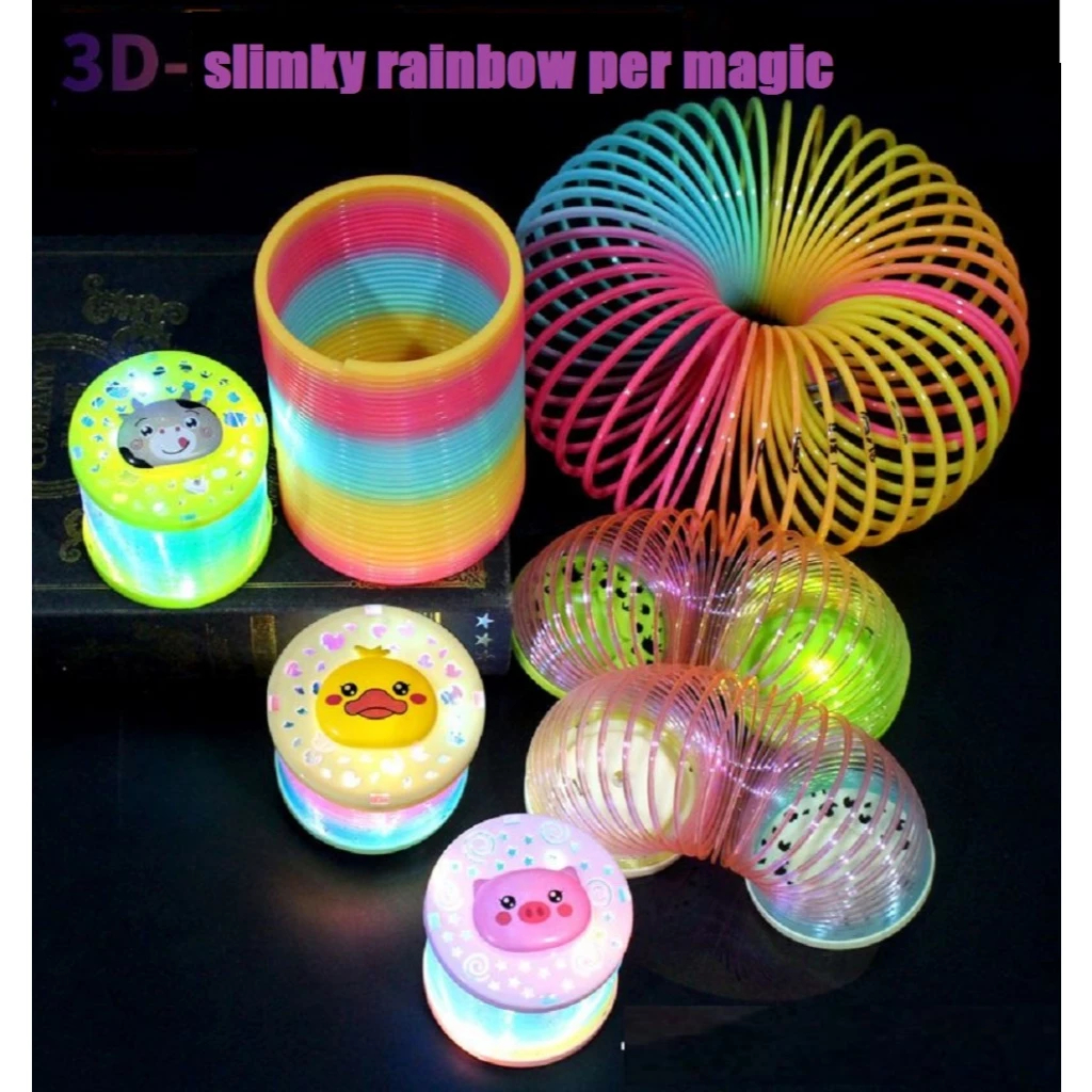 Jual Mainan Pegas Rainbow Spring LED Mainan Per Slinky YB-0999 | Shopee ...