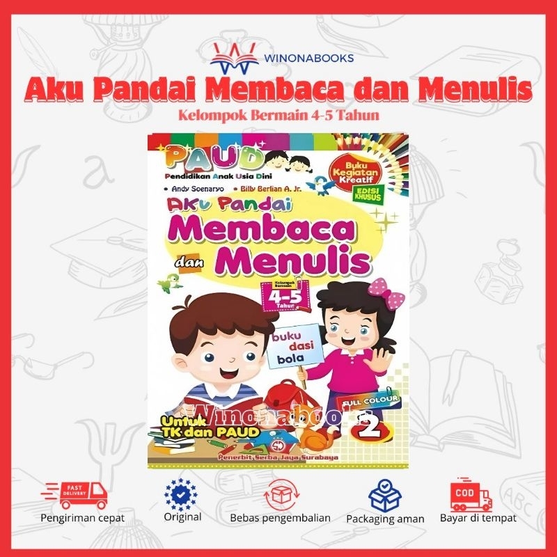 Jual Paud Kreatif Aku Pandai Membaca dan Menulis jilid 2_ winona books ...