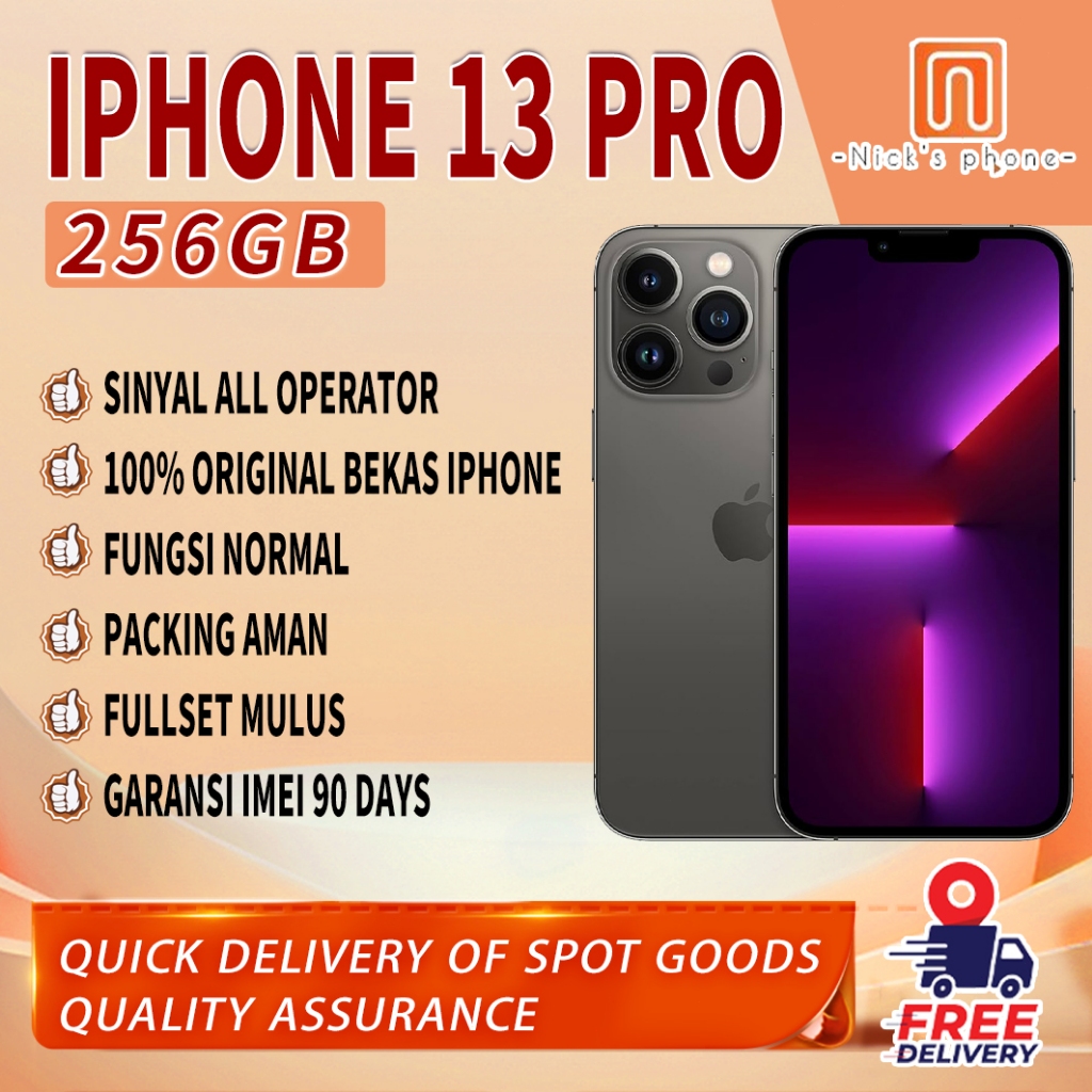 Jual iPhone 13Pro 256GB Second Original100% 6.1"OLED-Ori Fullest Mulus Like New Phone 3utools ...
