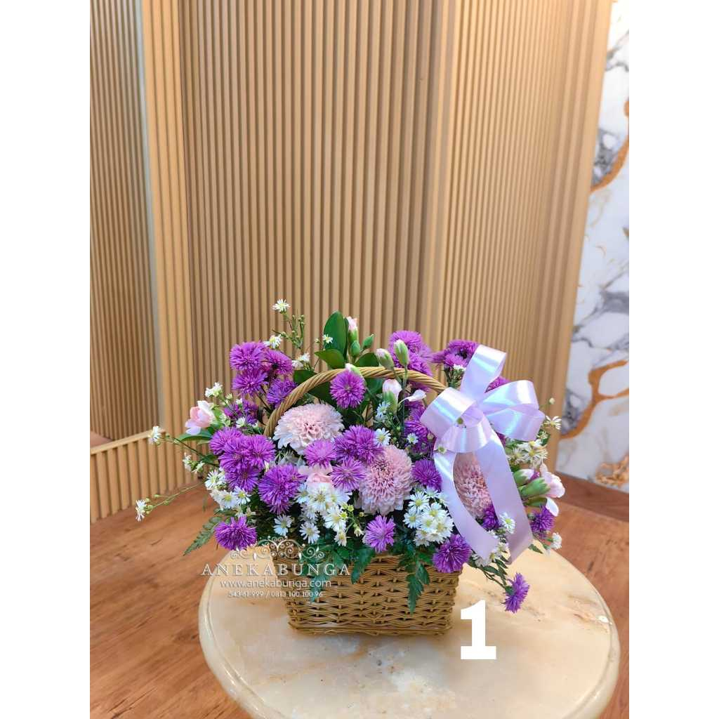 Jual Rangkaian Keranjang Bunga Asli Fresh Rattan Basket Flower Shop Pot ...