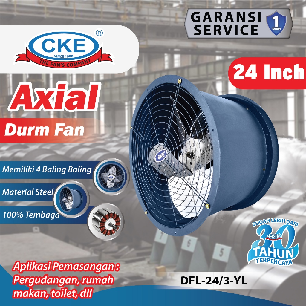 Jual Drum Fan DFL 24 Inch INDUSTRI Blower Tabung Blower Gedung Eksos ...