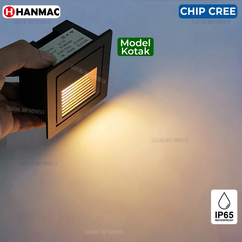 Jual Lampu Tangga Dinding tanam LED waterproof 3watt Kotak lamp Step ...