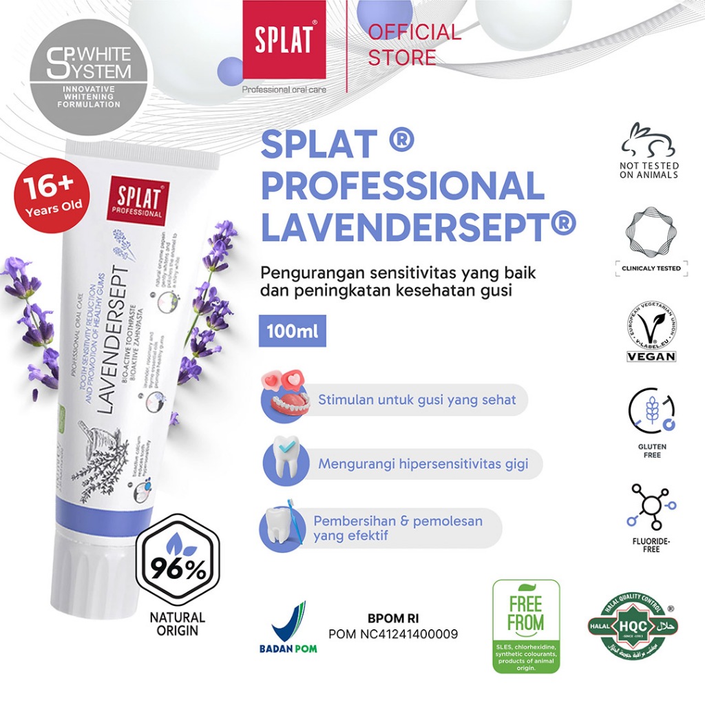 Jual SPLAT Professional Series Lavendersept 100ml Toothpaste - Pasta ...