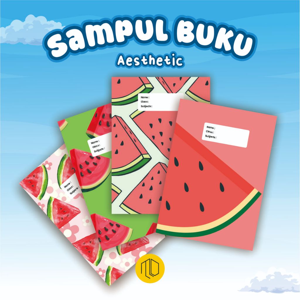 Jual SAMPUL BUKU AESTHETIC ISI 10 PCS / SAMPUL BUKU MOTIF SEMANGKA ...