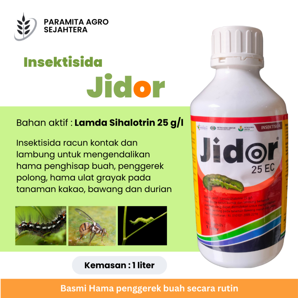 Jual INSEKTISIDA JIDOR 1 LITER / BASMI ULAT GRAYAK PADA TANAMAN BAWANG ...