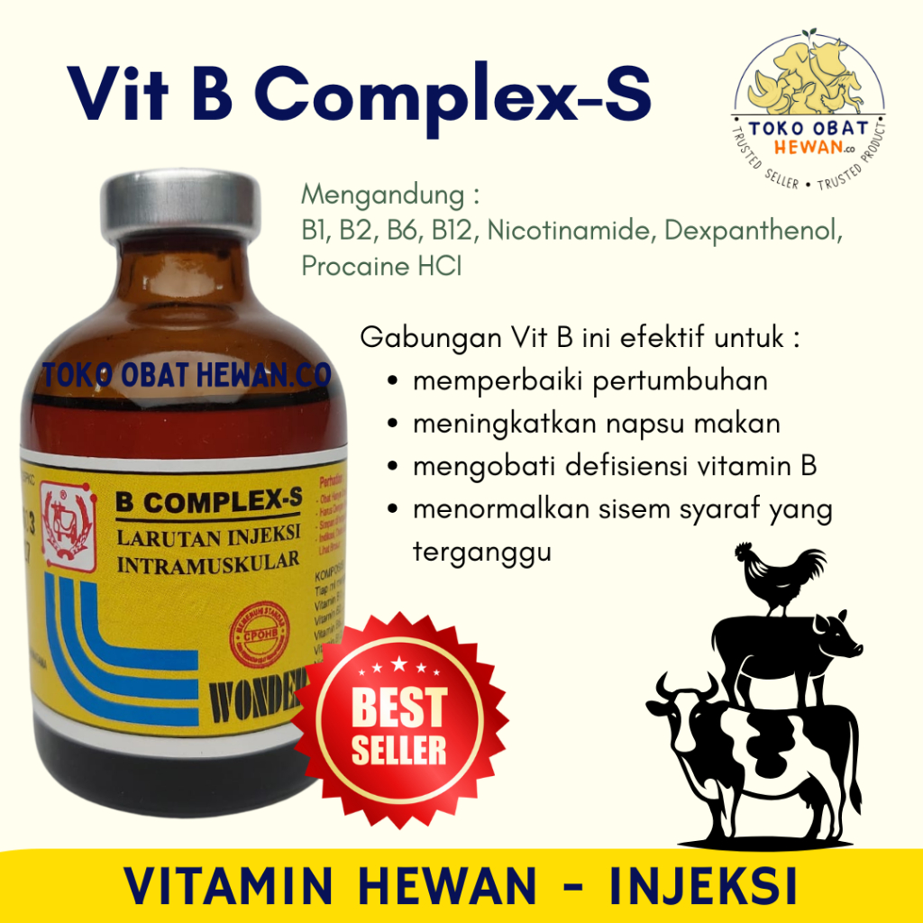 Jual Vit B Complex Super - Injeksi Hewan | Shopee Indonesia