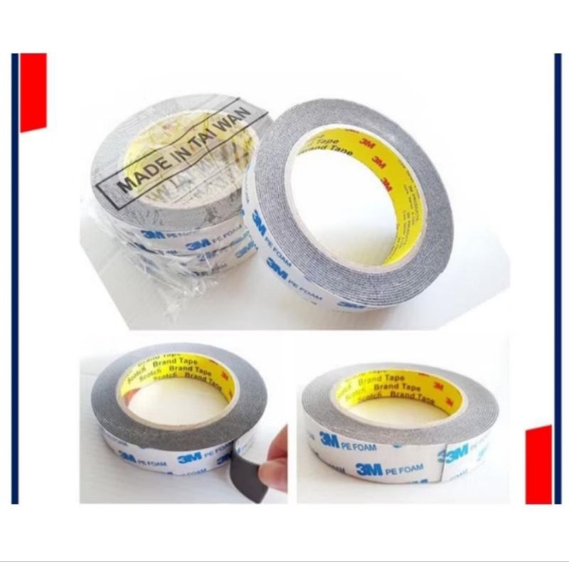 Jual Double tape busa 3m pe foam/isolasi bolak balik | Shopee Indonesia