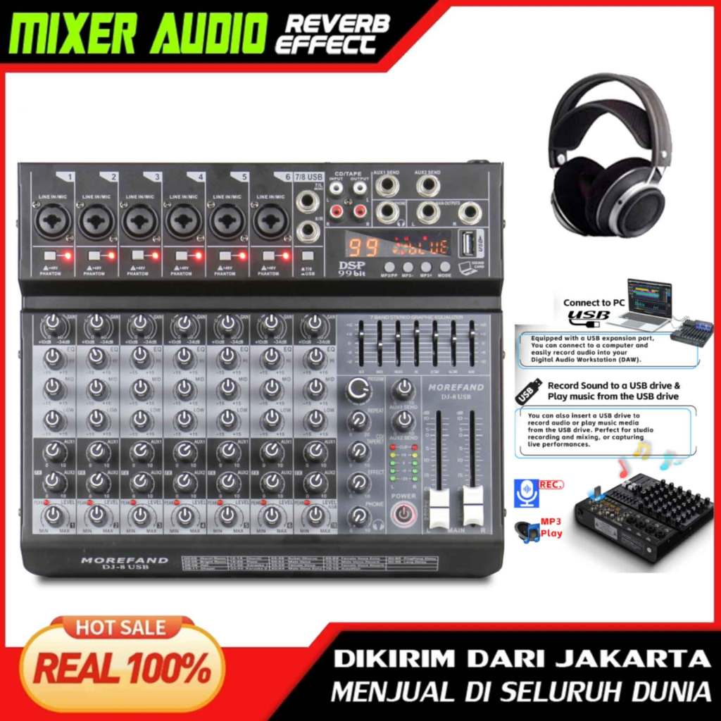 Jual MOREFAND AUDIO Mixer 4 chanel /mixer audio/mixer 4 chanel termurah ...