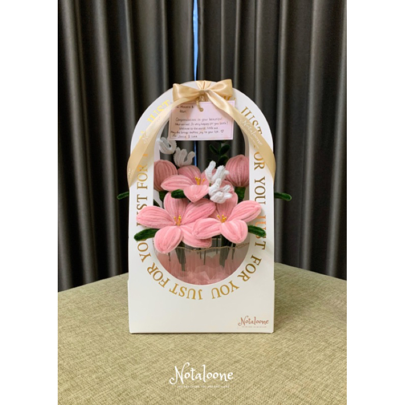 Jual Notaloone - Mini LILY mix TULIP Handle Box Flower Bouquet Kado ...