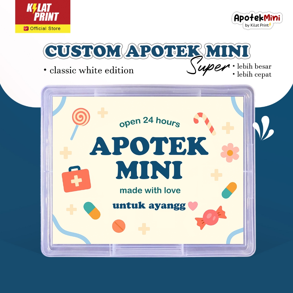 Jual Custom Apotek Mini Super Box Hadiah Classic White Edition | Shopee ...