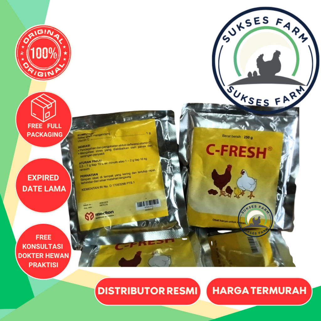 Jual C FRESH 250 GR - MEDION Vitamin C Untuk Mengatasi Heat Stress ...