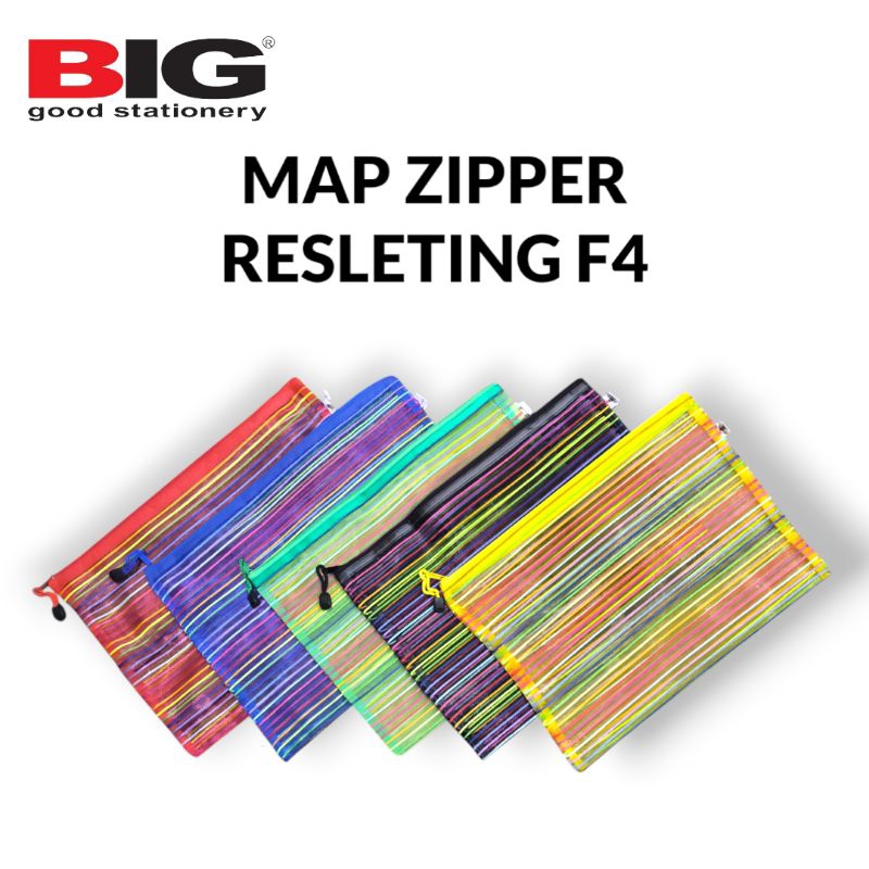 Jual POCKET ZIPPER FILE RESLETING BIG F4 9002 (PCS) | Shopee Indonesia