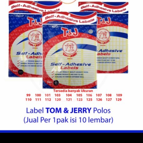 Jual Label Tom And Jerry No 103, 104, 121 (T&J) | Shopee Indonesia