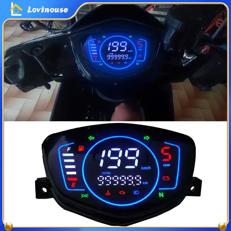 Jual Modifikasi Speedometer Digital LED Motor Digital Gauge Odometer ...