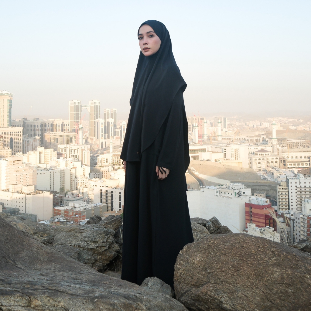 Jual Lozy Hijab - Haza Abaya Set (Abaya Gamis Set Khimar Haji dan Umrah Bahan Arabian Premium ...