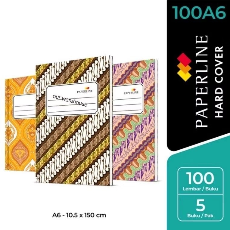 Jual Buku Saku Hardcover Octavo A6 100 PAPERLINE, Buku Notes Catatan ...