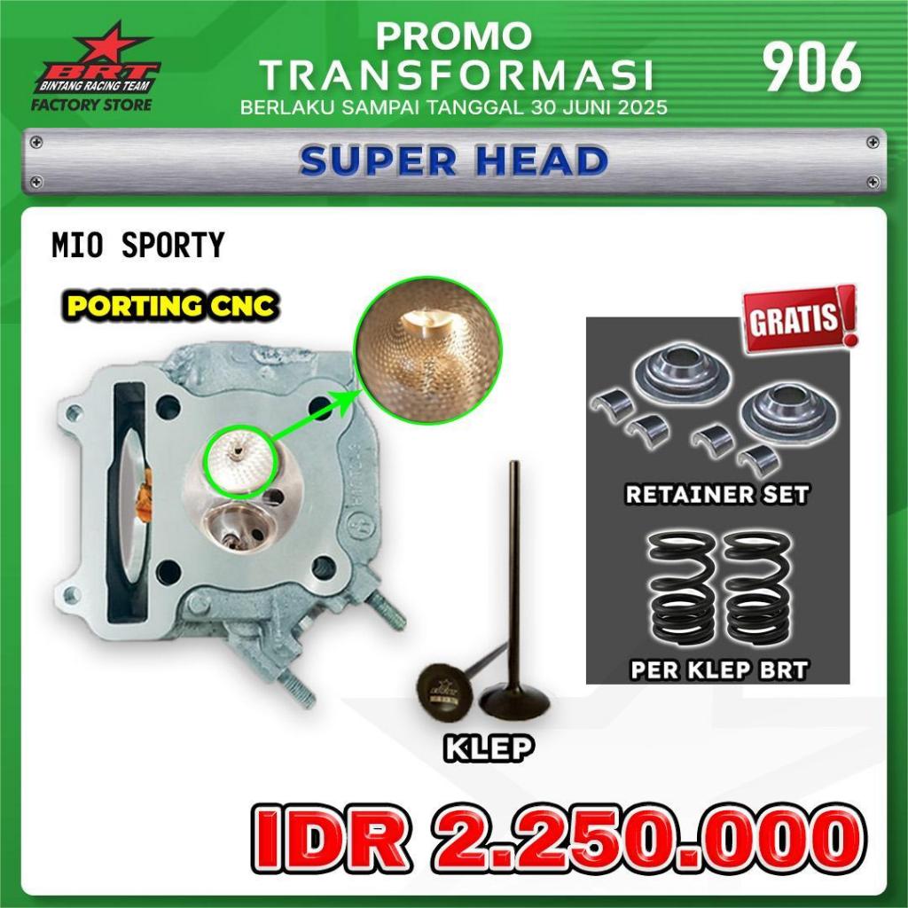 Jual Brt Super Head Mio Sporty Porting CNC | Shopee Indonesia