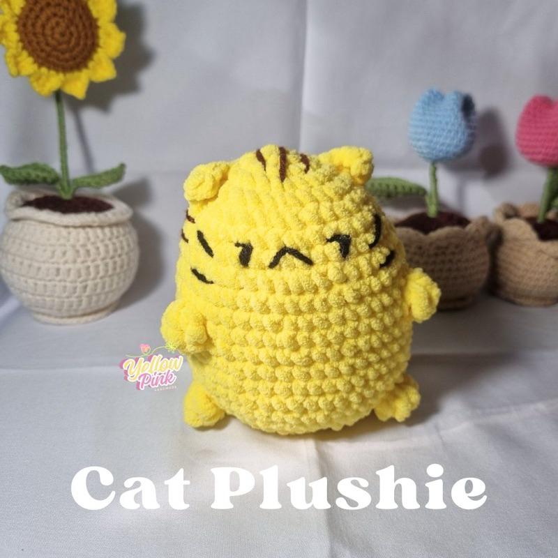 Jual Boneka Rajut Kucing Kuning || Amigurumi Plushie Kucing || Boneka ...