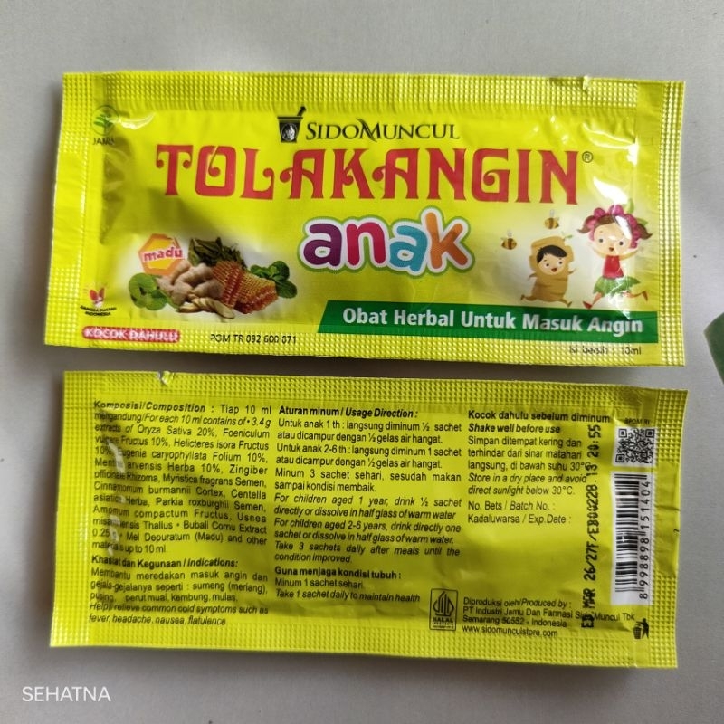 Jual TOLAK ANGIN ANAK OBAT HERBAL MASUK ANGIN | Shopee Indonesia