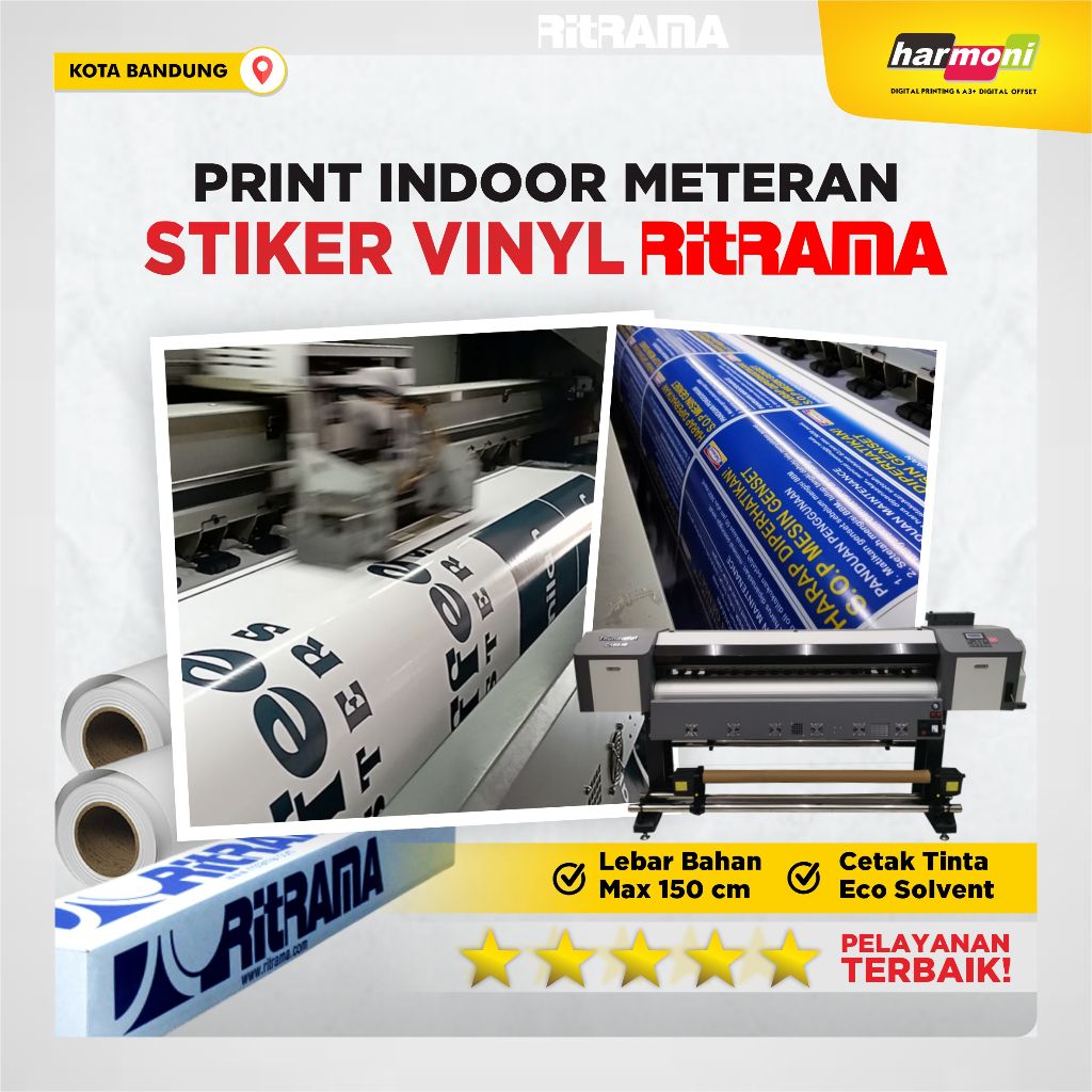 Jual Print Stiker Graftac Ritrama Meteran | Print Indoor | Stiker ...