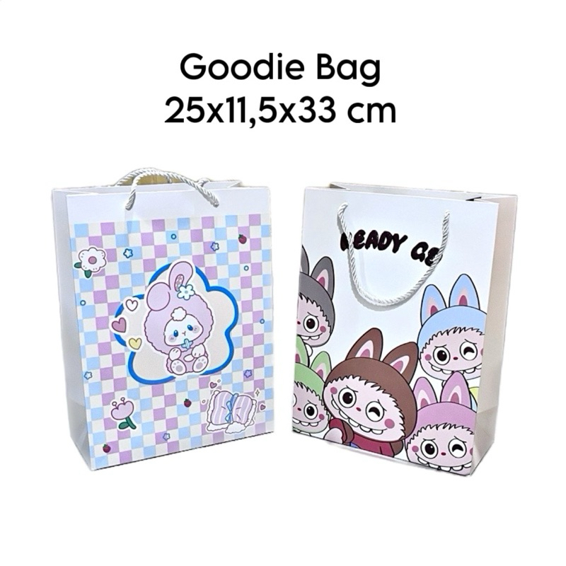 Jual Paper bag Premium /Tas kertas Motif Kotak Melody labubu lucu ...