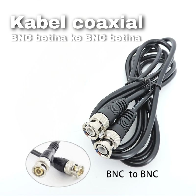 Jual Kabel coaxial jack BNC 75 ohm 2v jumper pigtail sambung male ke male jantan | Shopee Indonesia