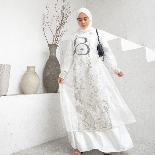 Jual HANA SERIES DRESS SET BUSANA KONDANGAN WANITA SIZE M L XL XXL BAHAN SATIN MIX BRUKAT DRESS ...