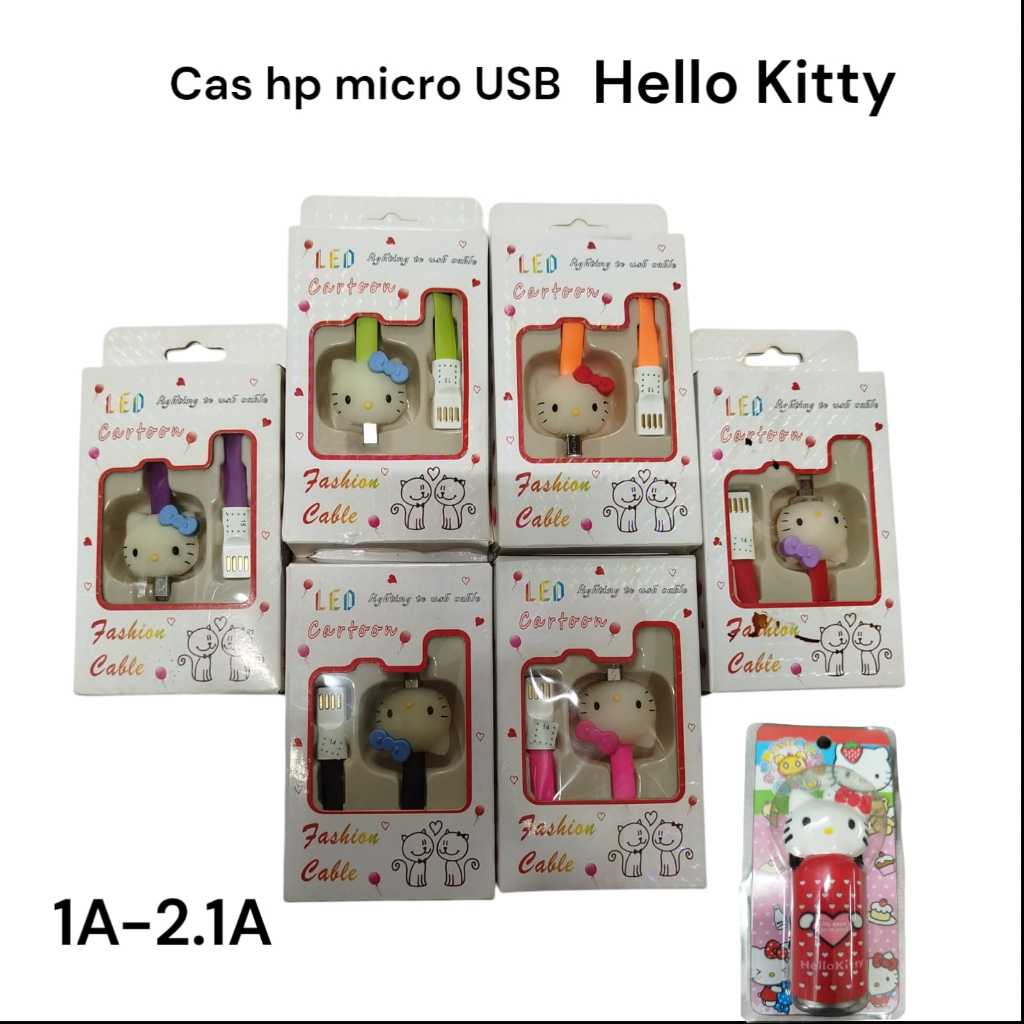 Jual cas hp/kabel data micro usb karakter HK + soket lighter USB 2 port ...