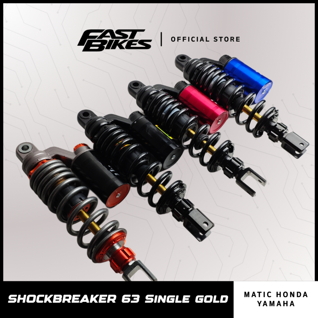 Jual Fastbikes - Shockbreaker 63 Tabung Atas AS Gold 300 330 mm Shock ...