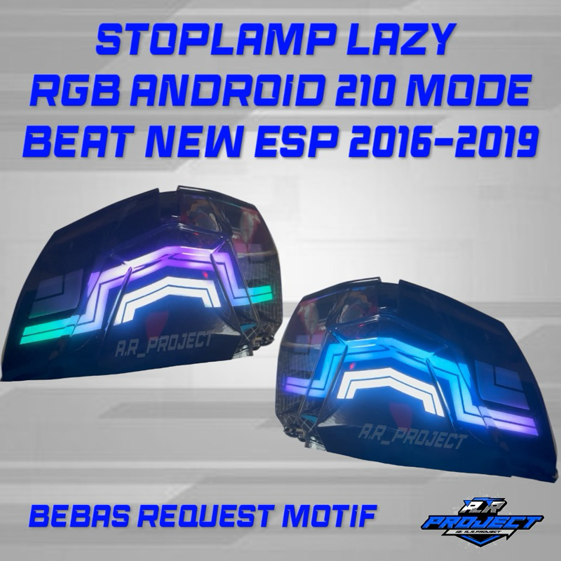 Jual Lampu Stoplamp Lazy RGB Android 210 Mode Beat New Esp Mika Polos ...