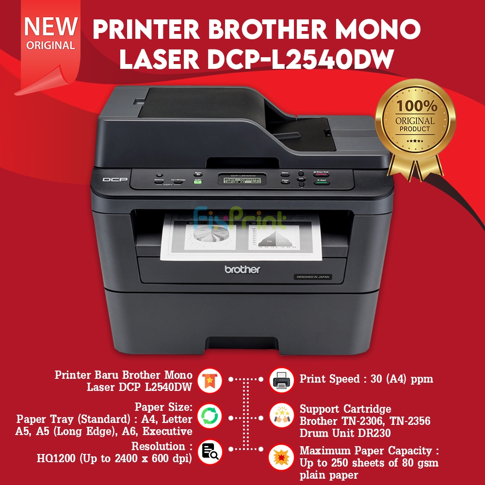 Jual Printer Laser Monochrome Brother DCP-B7640DW / DCP L2540DW All In One Print Scan Copy ...