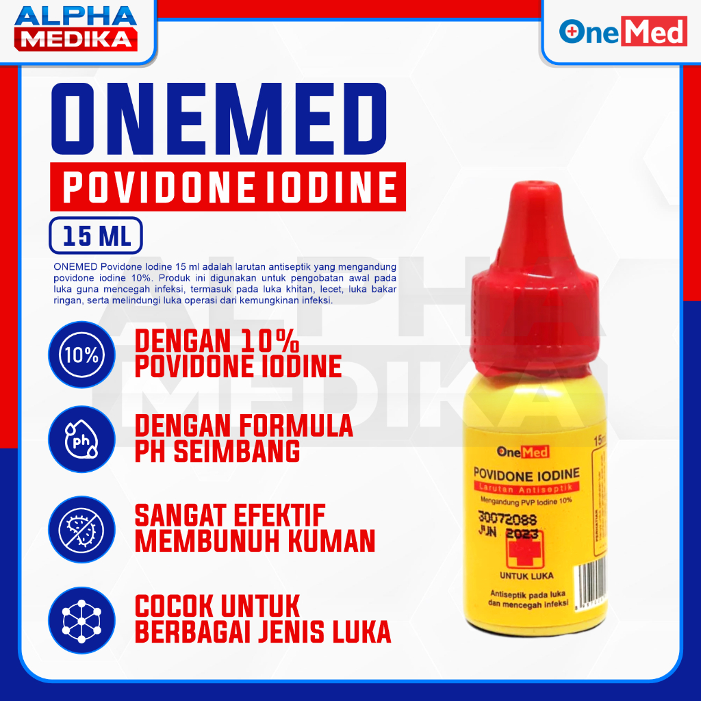 Jual ONEMED - Povidone Iodine Onemed 15ml / Povidone Iodine 15ml / Obat ...