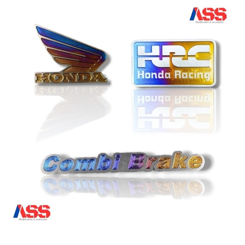 Jual EMBLEM HONDA HRC COMBI BRAKE TITANIUM GRADE 5 ORIGINAL MADE IN ...