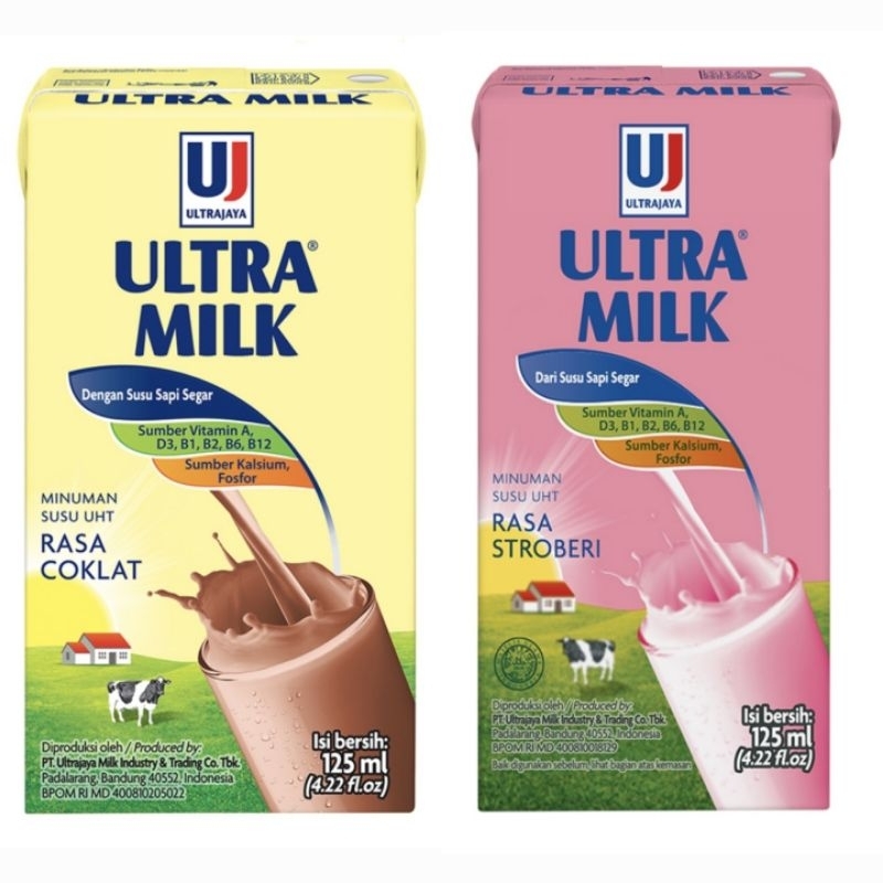 Jual Ultra Milk Susu UHT Stroberi Kotak 125 ml | Shopee Indonesia