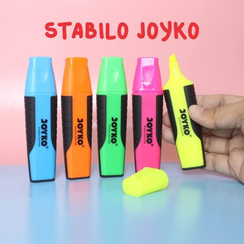 Jual Stabilo Joyko / Joyko Highlighter Penanda Berwarna | Shopee Indonesia