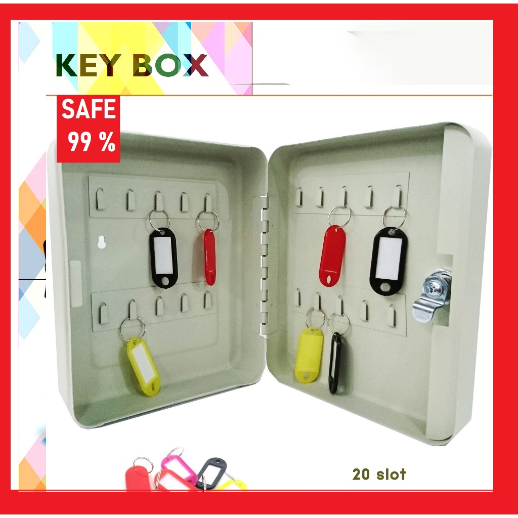 Jual Key Box GANTUNG kotak penyimpanan 20 kunci panel besi gantungan ...