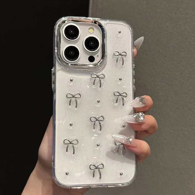 Jual Glitter Casing Cute 3D Ribbon Coquette Case For IPHONE 7 8 PLUS XS ...