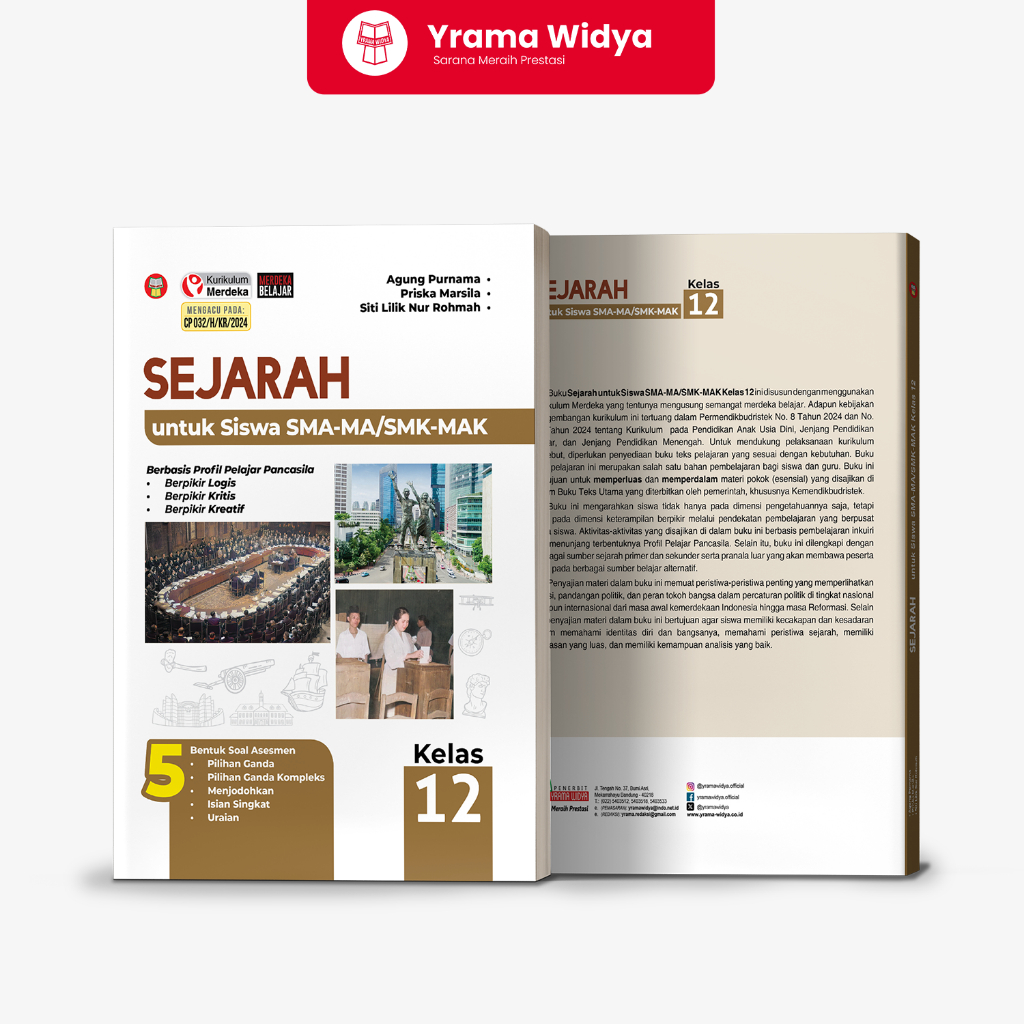 Jual Yrama Widya - Buku Sejarah SMA/MA Kelas 12 CP032 (Buku Paket Kurikulum Merdeka) - Agung ...